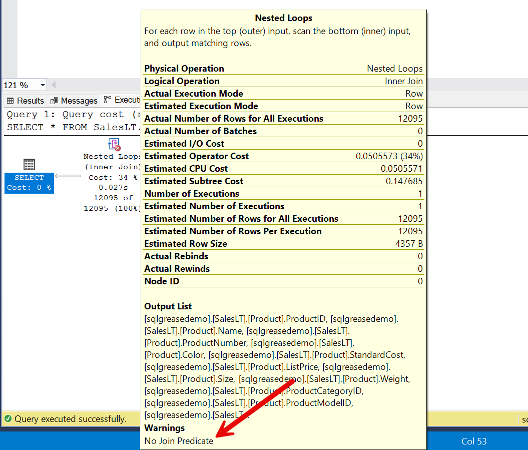 No Join Predicate plan warning may be a red herring - SQLGrease SQL ...